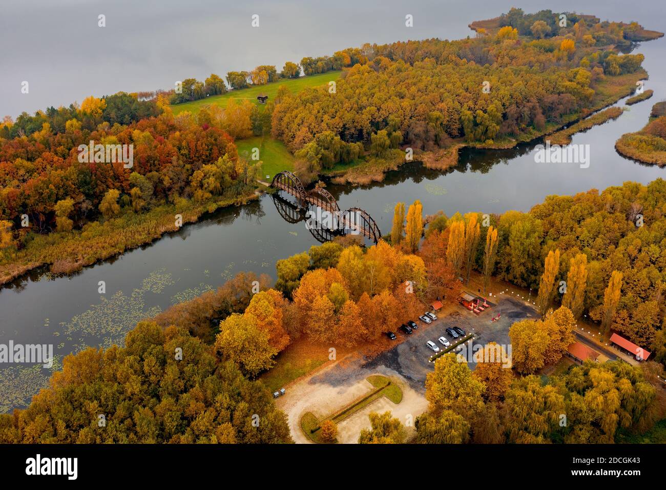 Kanyavar island Little balaton area in Hungary. Famous natural reeved ...