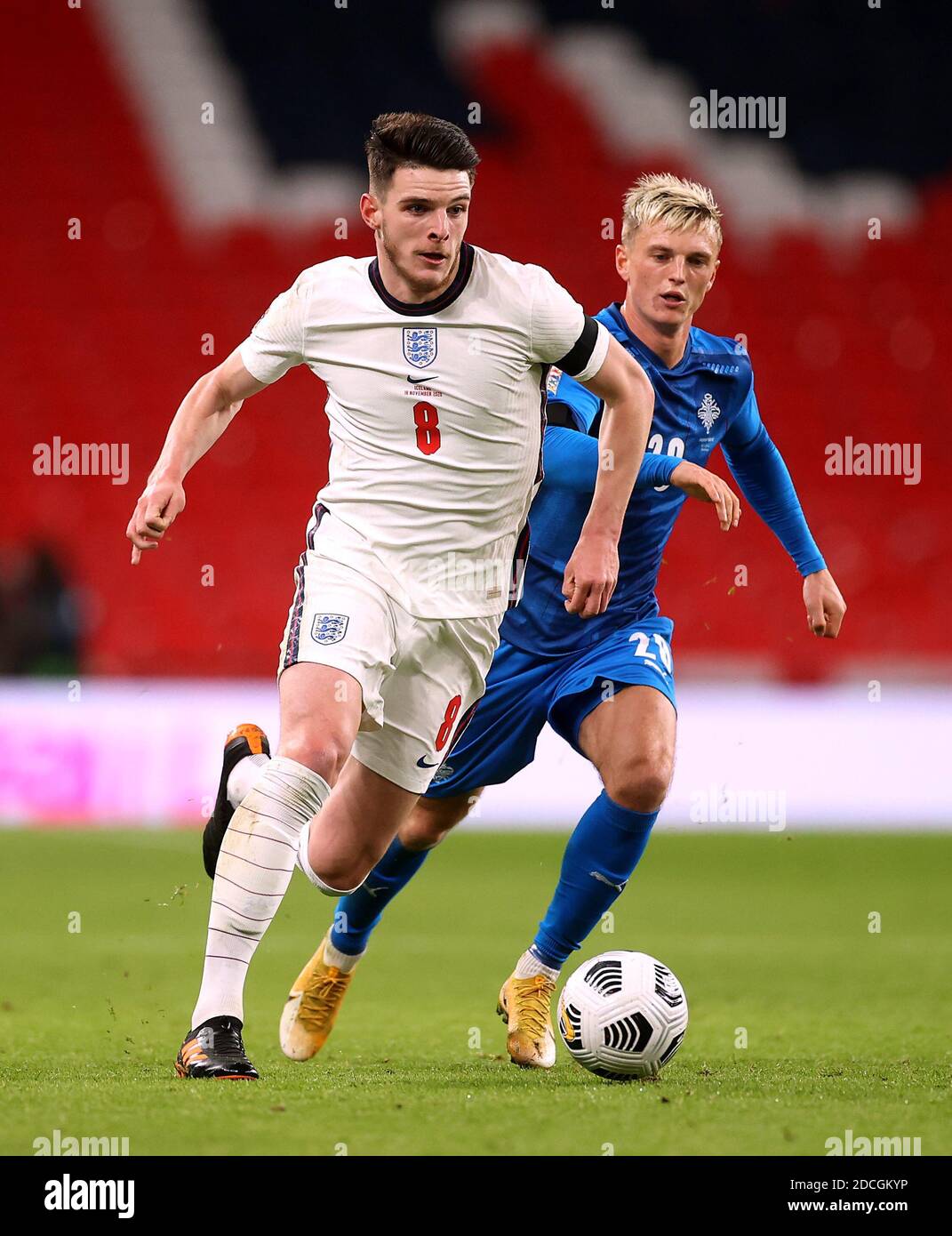 England's Declan Rice during the UEFA Nations League match at Wembley ...