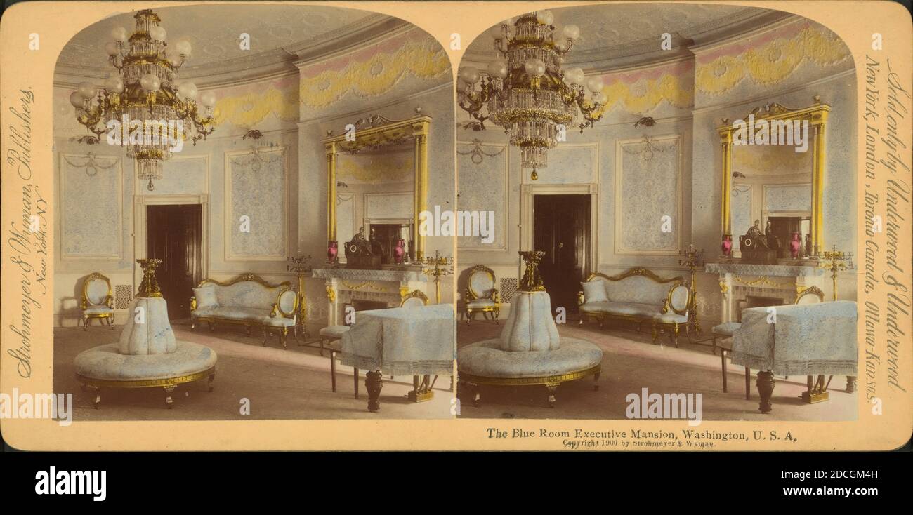 Blue room executive mansion hi-res stock photography and images - Alamy