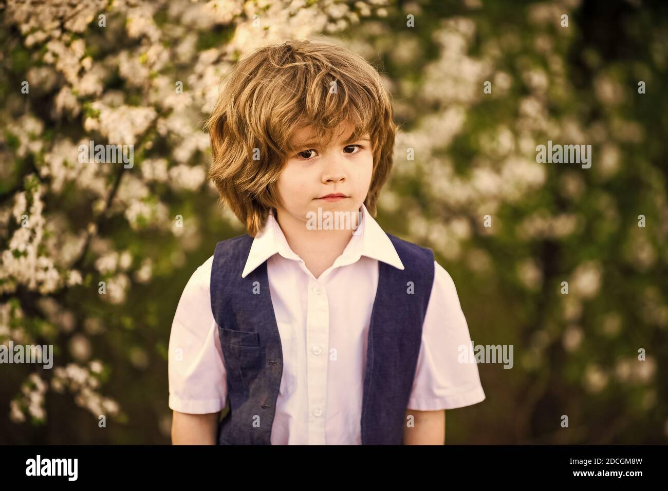 Cute kid. Gender identity. Adorable boy spring garden. International ...