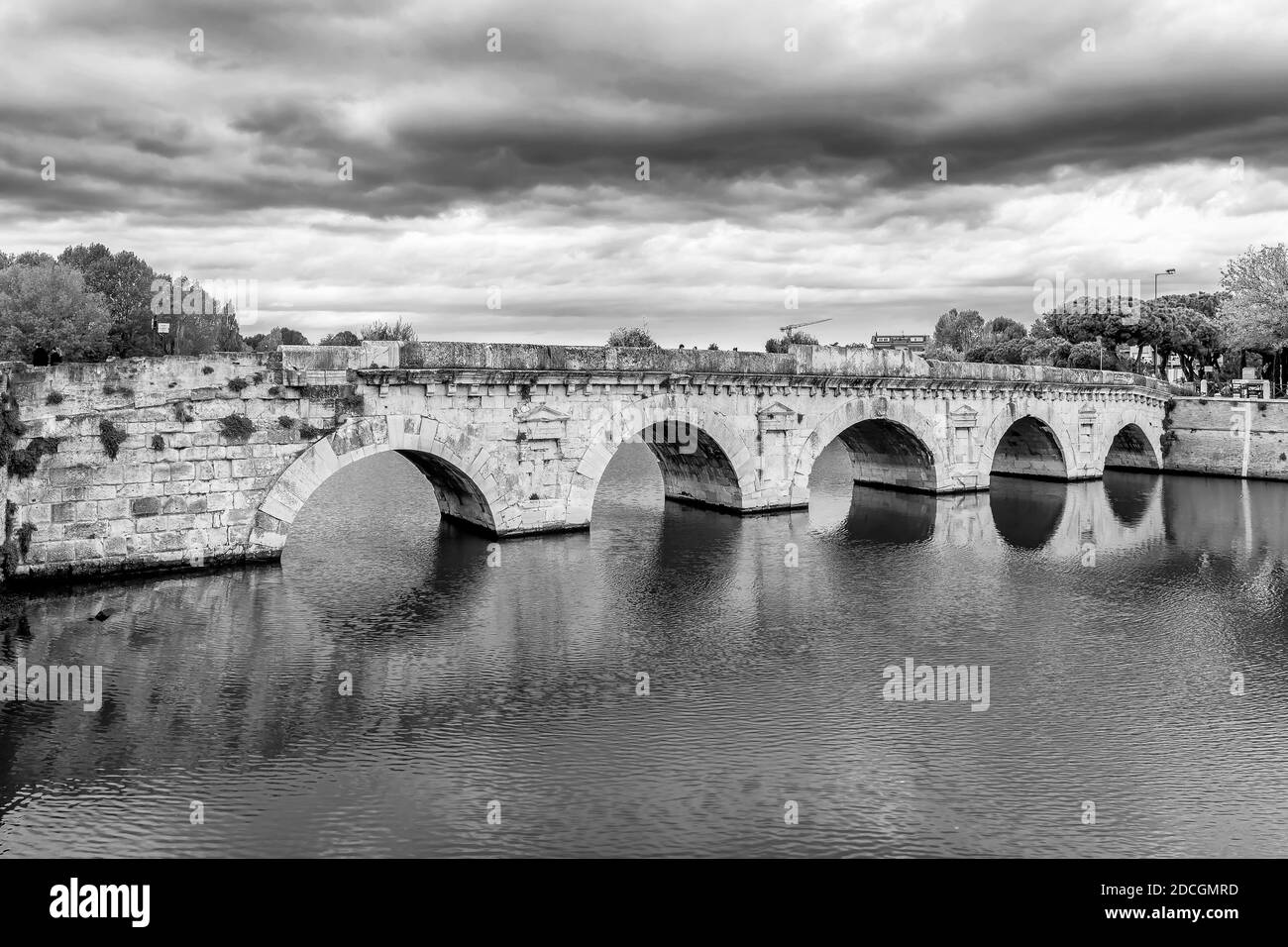 Tiberius bridge Black and White Stock Photos & Images - Alamy