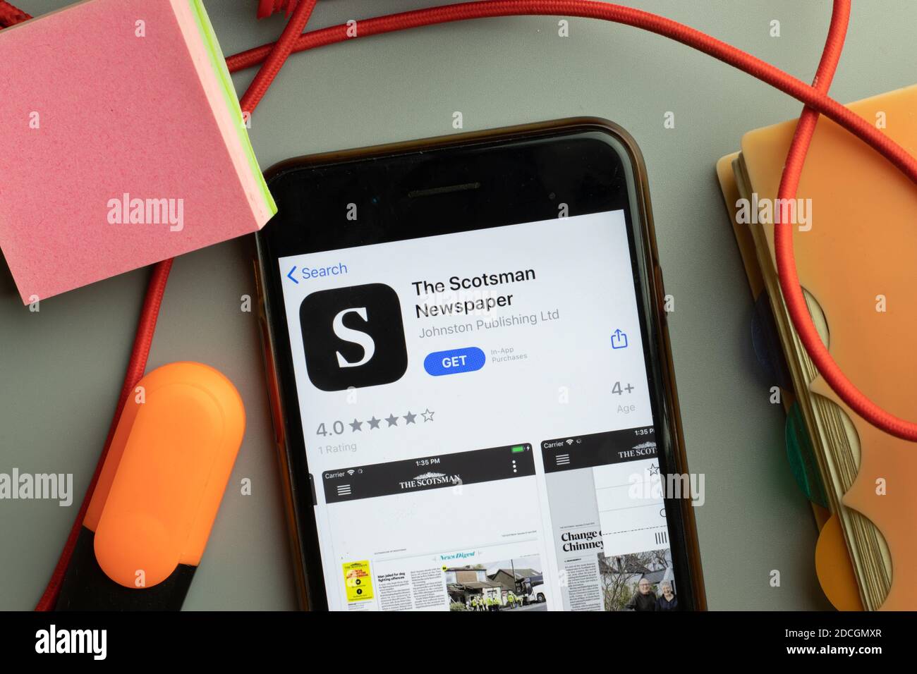 New York, United States - 7 November 2020: The Scotsman Newspaper app ...