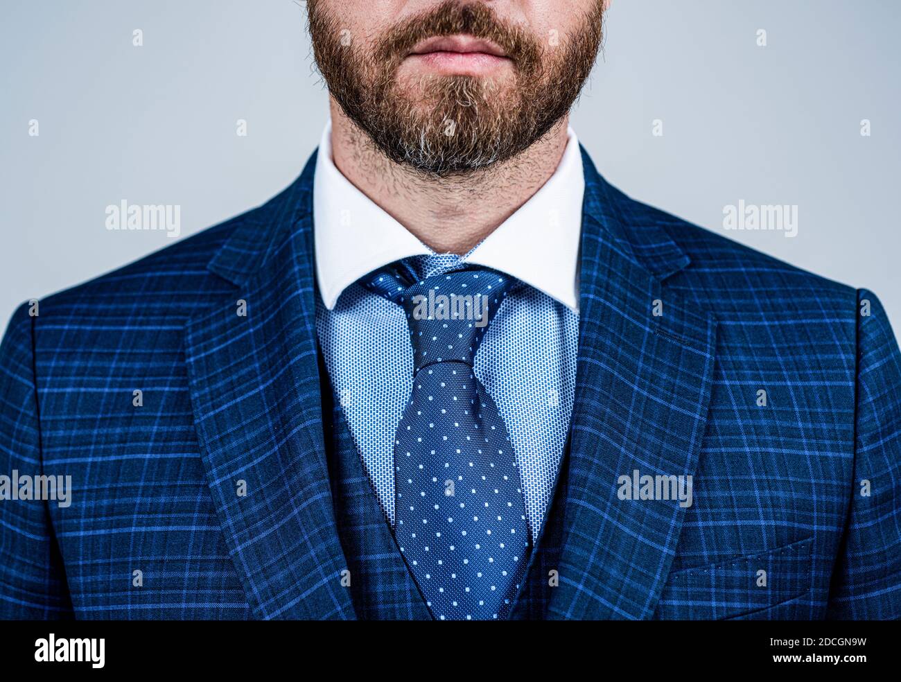 Bearded male face with unshaven facial hair cropped view in fashion ...