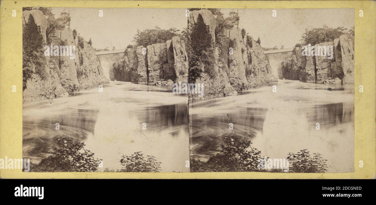 The Falls and Bridge across the Gully, from the Basin., E. & H.T ...
