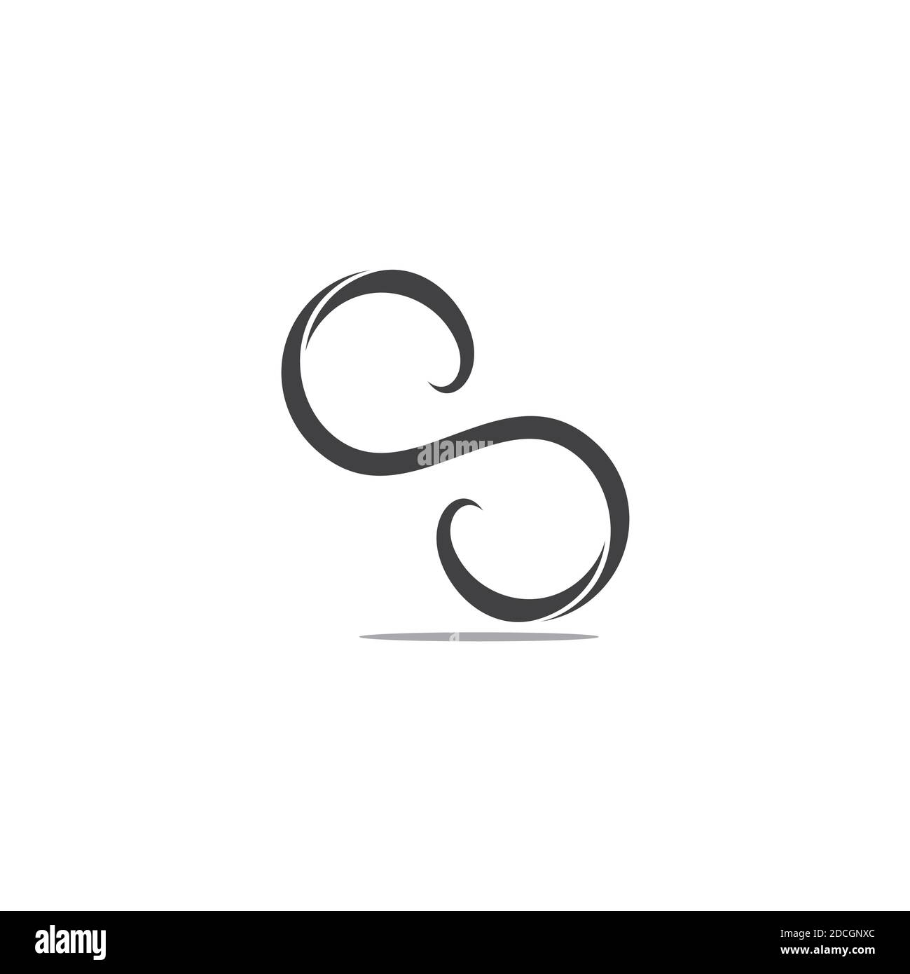 infinity curves 3d ribbon shape shadow design logo vector Stock Vector ...