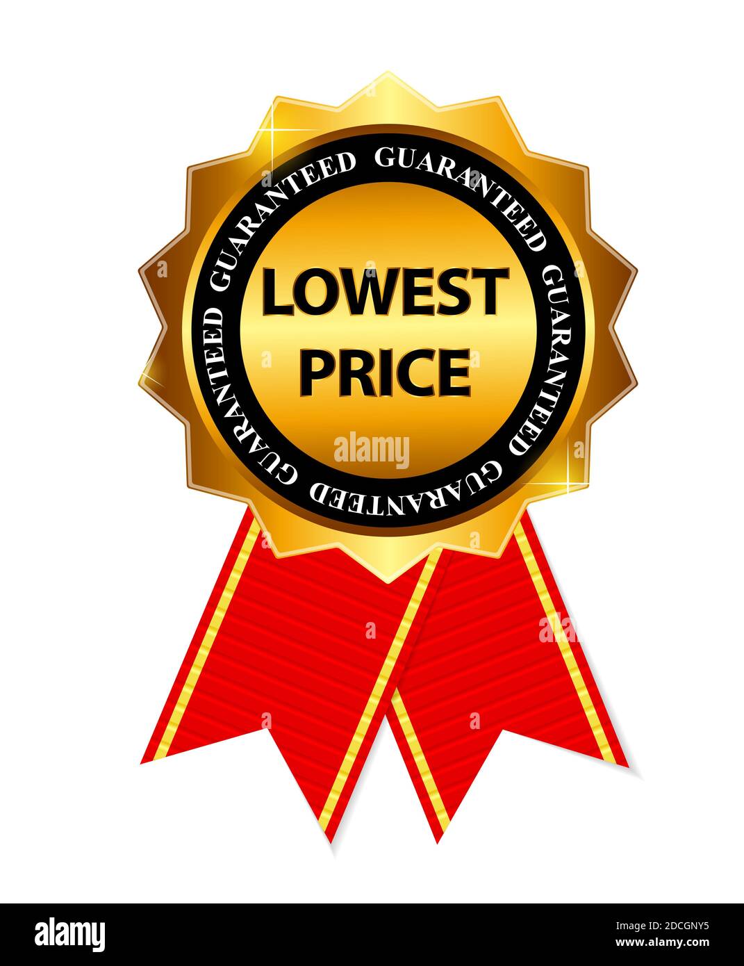 Lowest Price Guarantee Gold Label Sign Template Illustration Stock ...