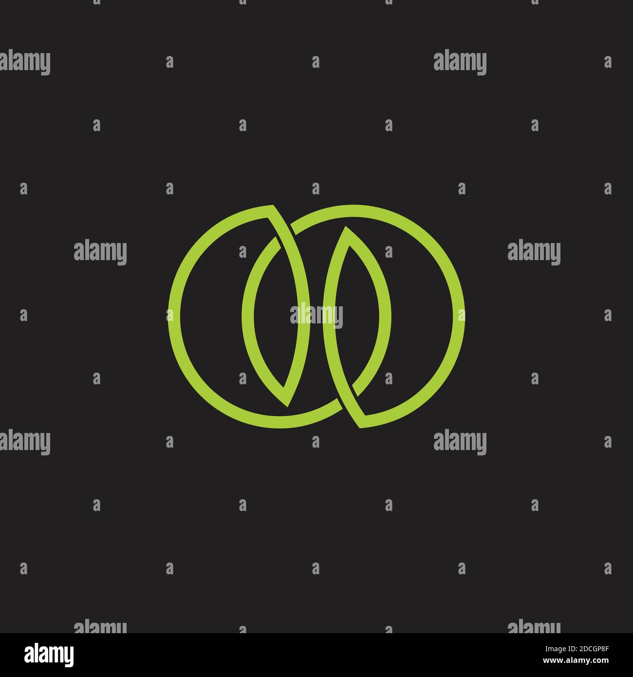 infinity natural life leaf simple line logo vector Stock Vector Image ...