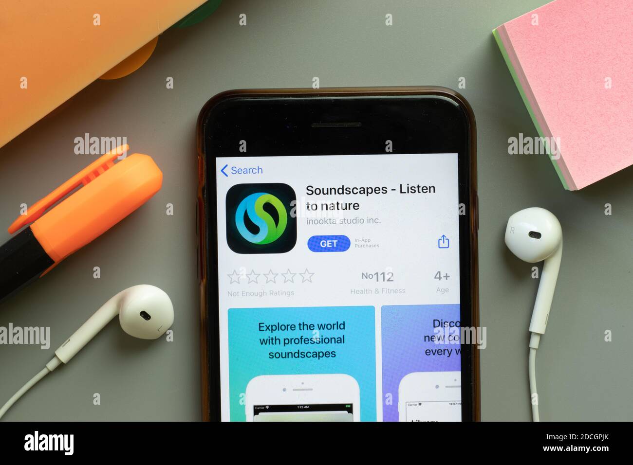 New York, United States - 7 November 2020: Soundscapes app store logo ...