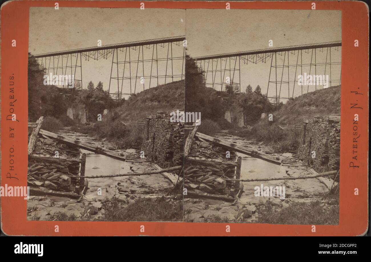 Lyon Brook Bridge., Doremus, John P. (1827-1890), Railroad bridges, New ...