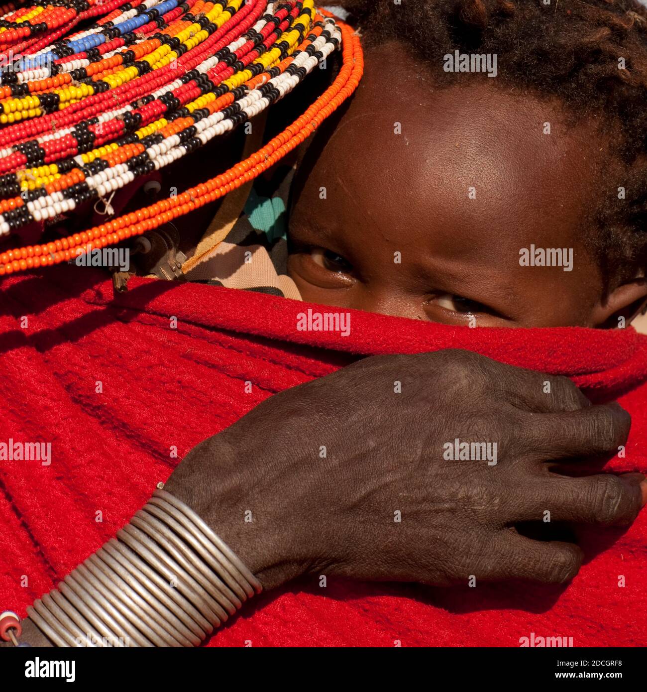 Portrait of a Samburu tribe baby, Samburu County, Maralal, Kenya Stock ...