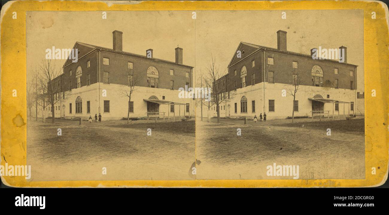 Old Capitol Prison., Wakely, G. D., 1865, Washington (D.C Stock Photo ...
