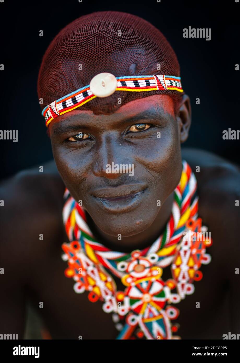Portrait of a Samburu tribe moran, Samburu County, Maralal, Kenya Stock ...