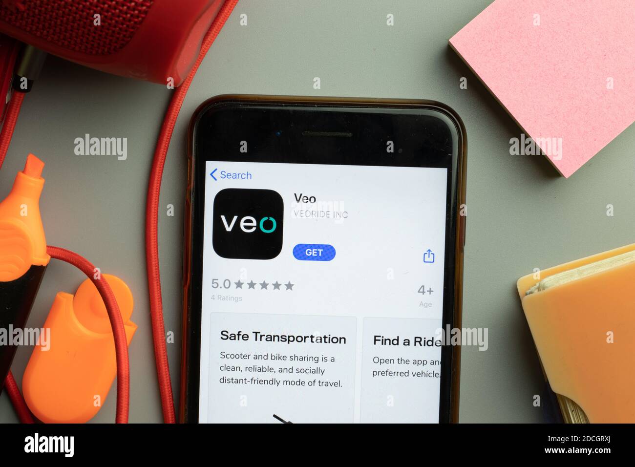 New York, United States - 7 November 2020: Phone screen close-up with ...