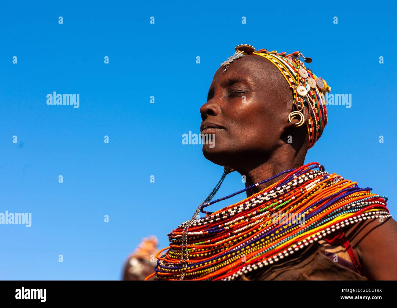 Rendille tribe women dancing during a ceremony, Marsabit County ...