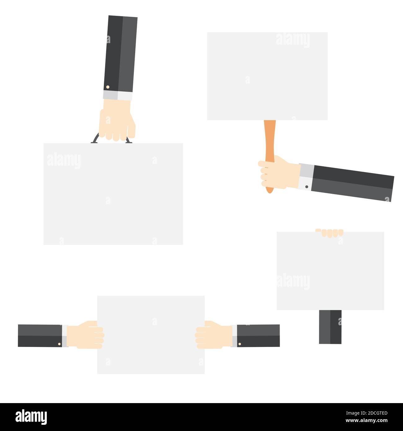 White paper blank in the hand. Illustration Stock Photo - Alamy