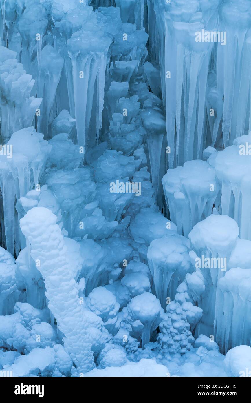 Ice design, Winter landscape in Dolomites, Unesco World Heritage Site ...