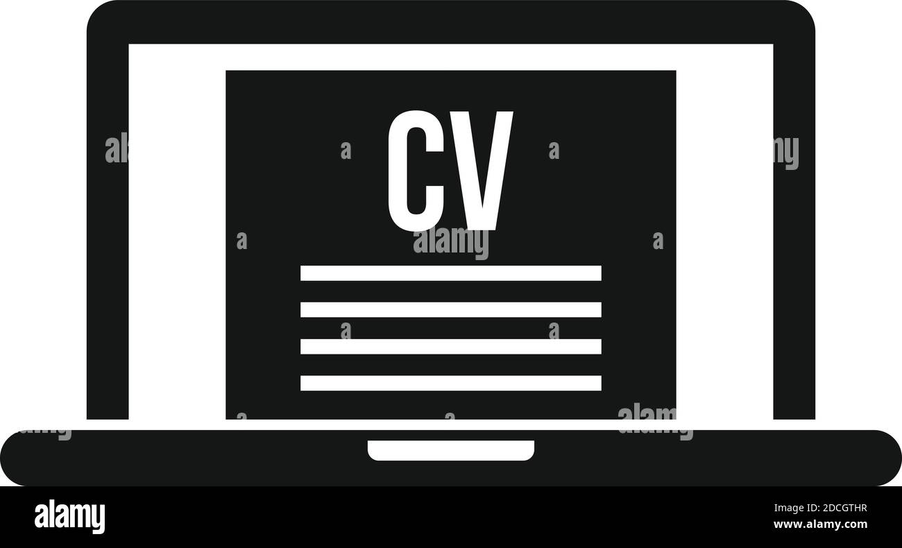 Online laptop cv icon, simple style Stock Vector Image & Art - Alamy