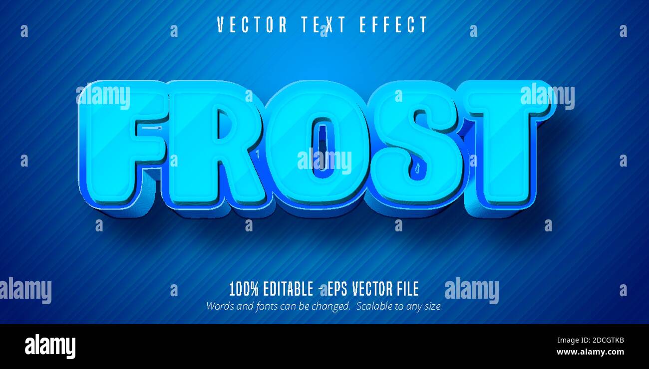 Frozen text effect Stock Vector Images - Alamy