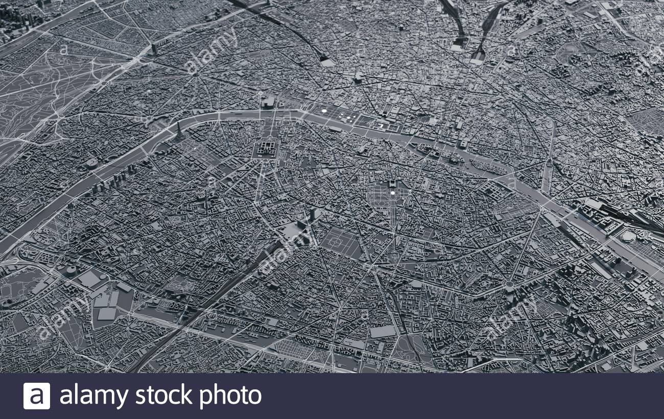 Satellite View Paris High Resolution Stock Photography and Images - Alamy
