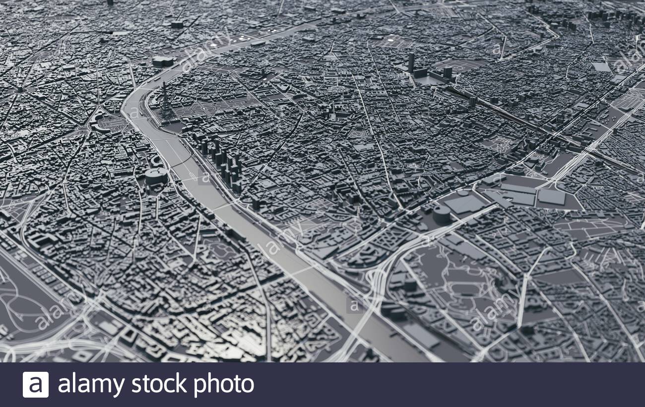 Satellite View Paris High Resolution Stock Photography and Images - Alamy