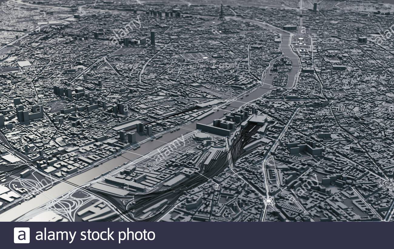 Satellite View Paris High Resolution Stock Photography and Images - Alamy