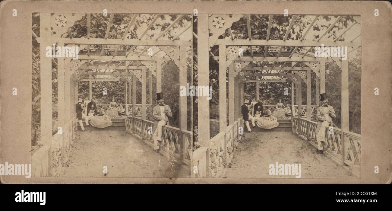 A garden scene in Morisiana Morrisania, New York., New York (State ...