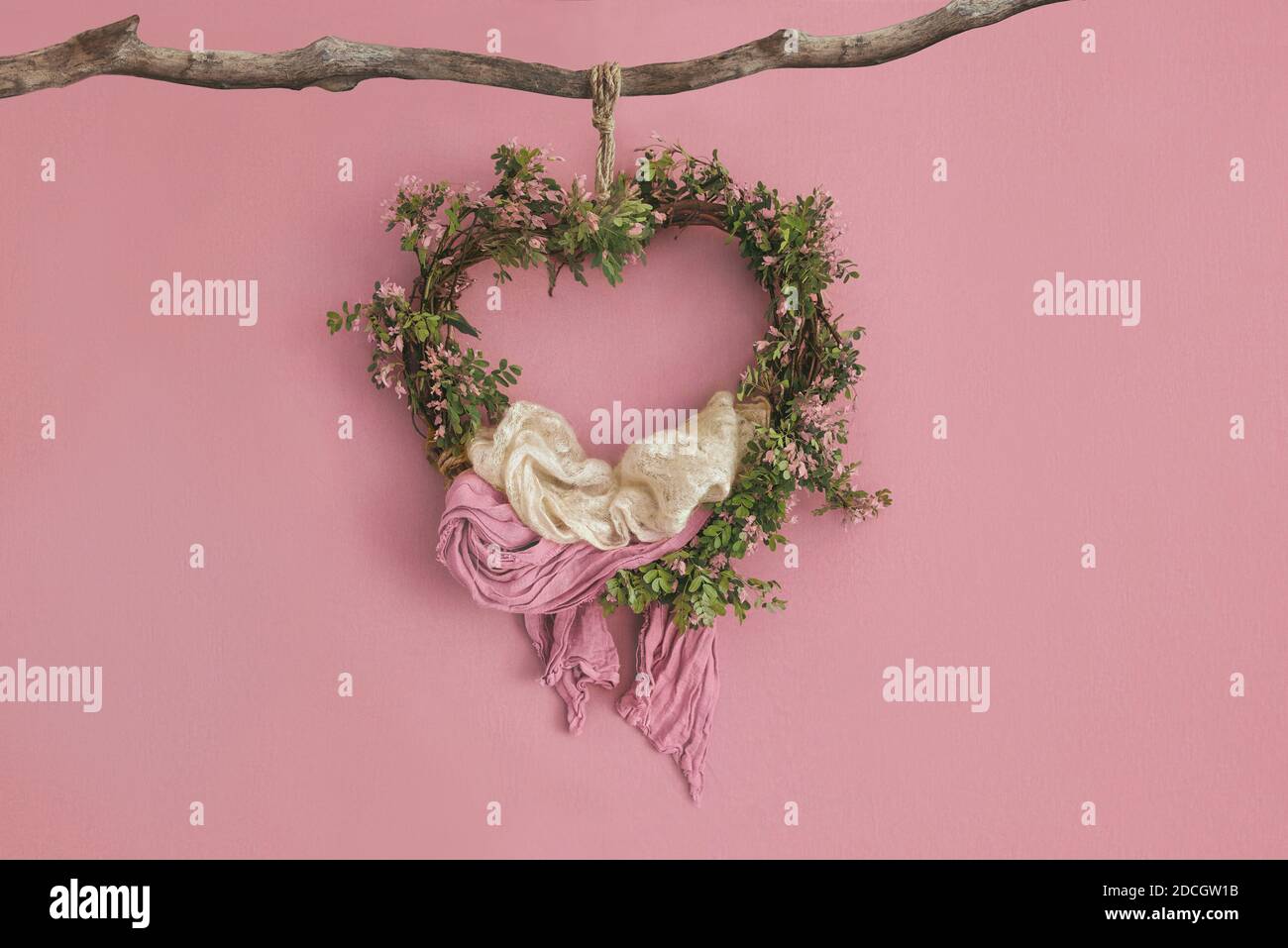 Beautiful newborn digital background with flowers. Composite for baby ...