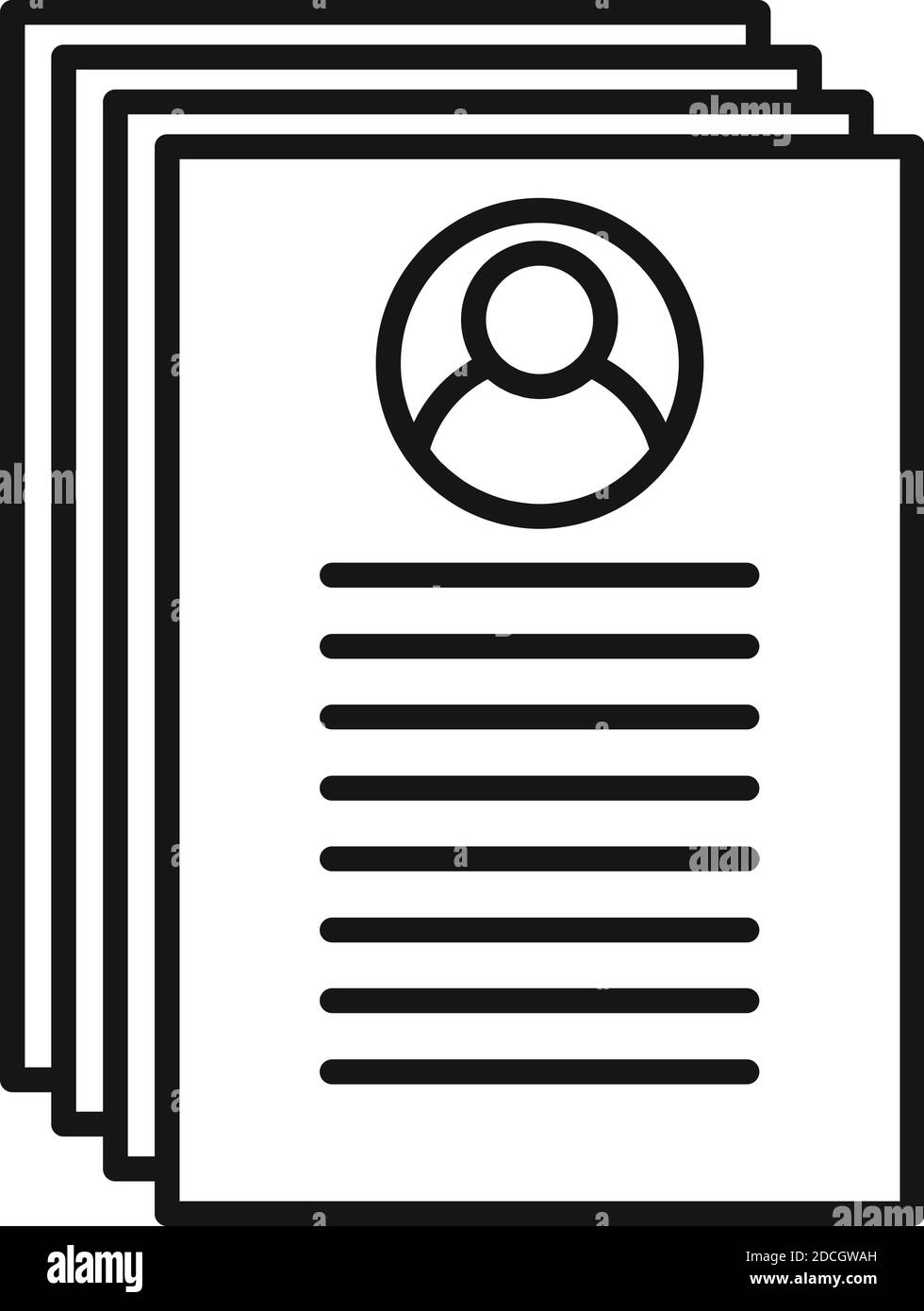 Job documents icon outline Stock Vector Images - Alamy