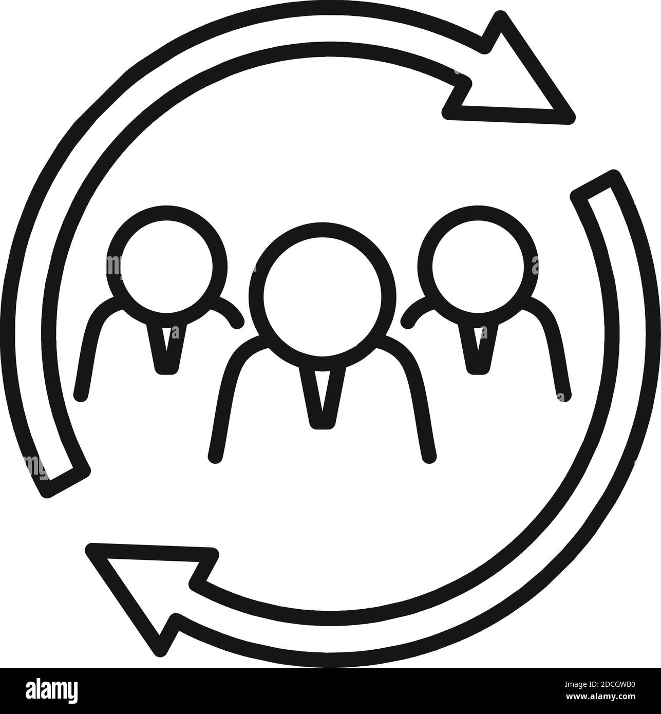 Change work group icon, outline style Stock Vector Image & Art - Alamy