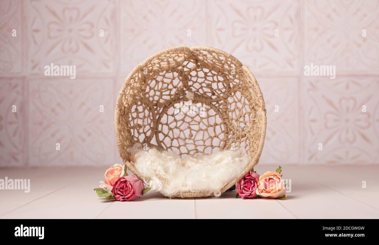 Beautiful newborn digital background white background. Composite for ...