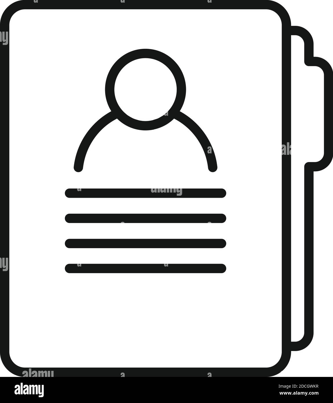 Headhunter man folder icon, outline style Stock Vector Image & Art - Alamy