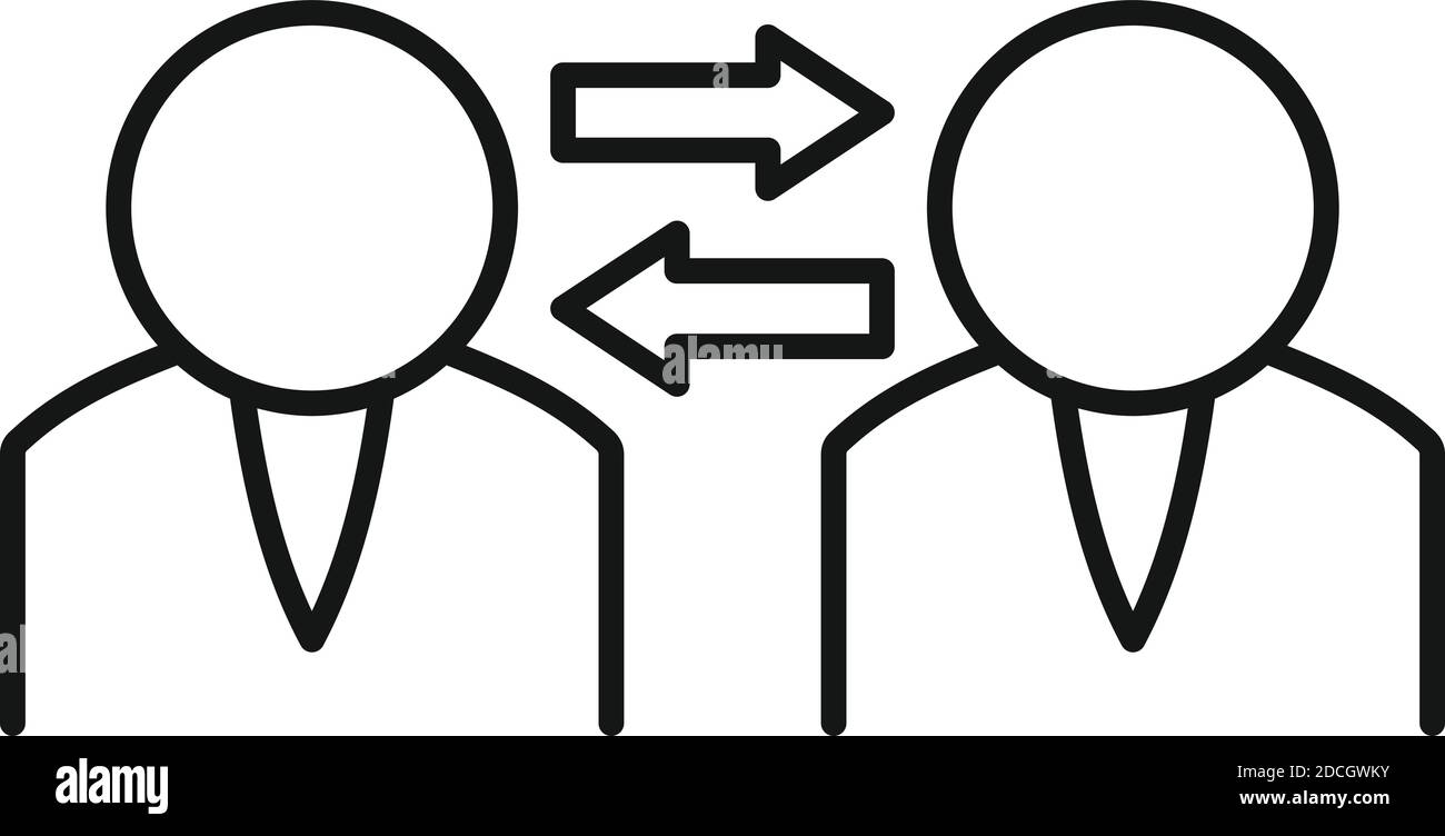 Change office worker icon, outline style Stock Vector Image & Art - Alamy