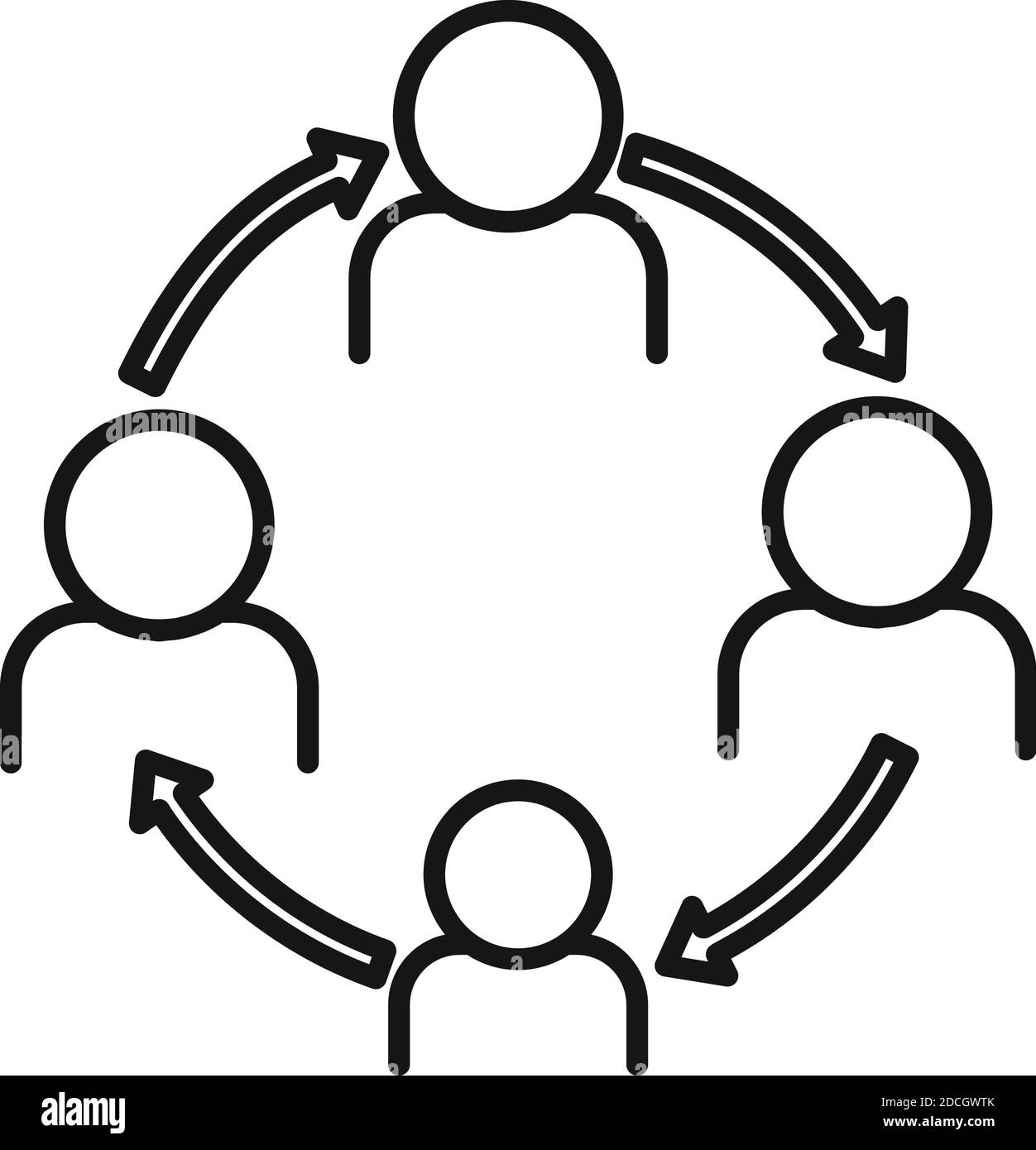 Work company circle icon, outline style Stock Vector Image & Art - Alamy