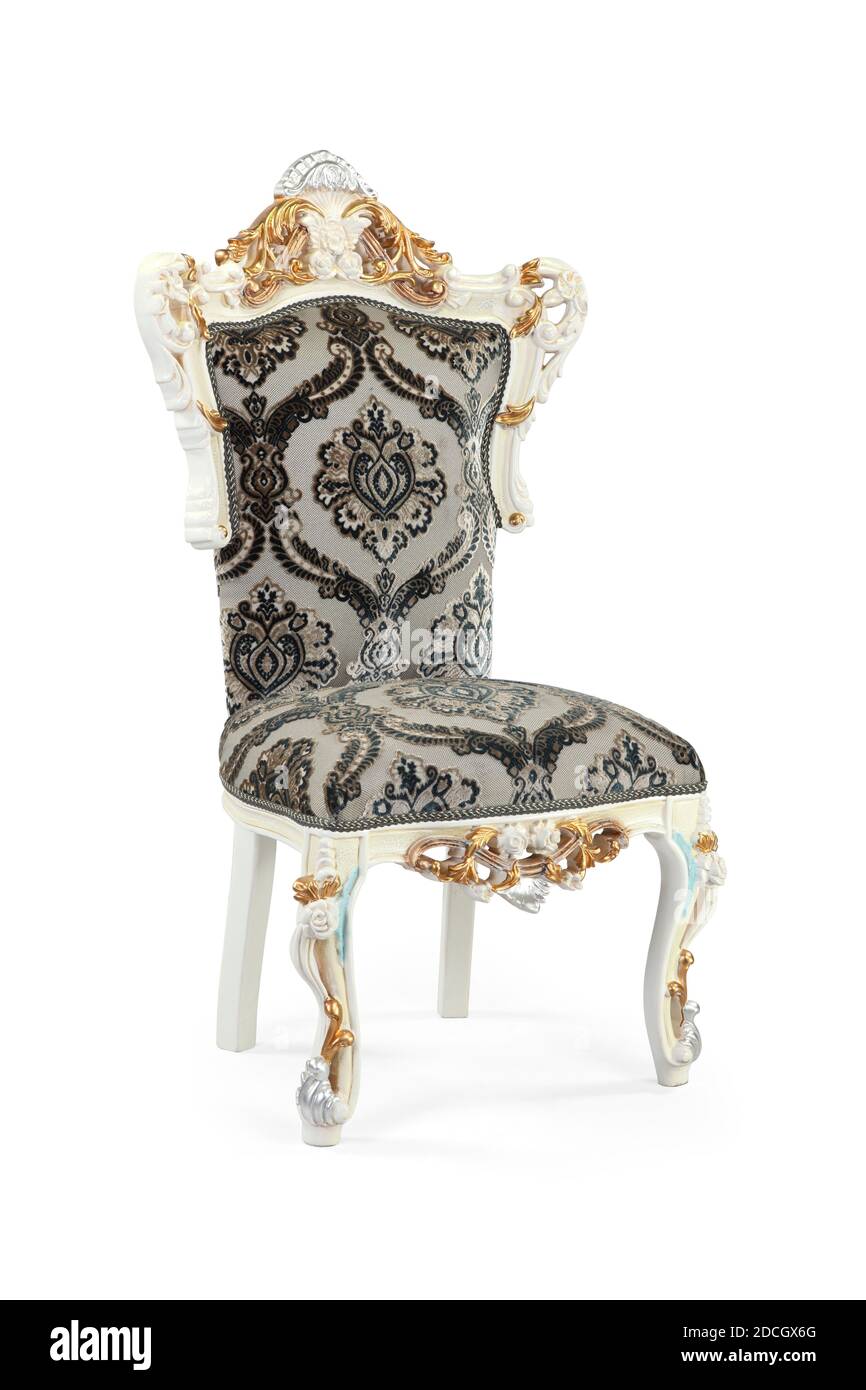 Classic single sofa isolated on white background. corner view Stock ...