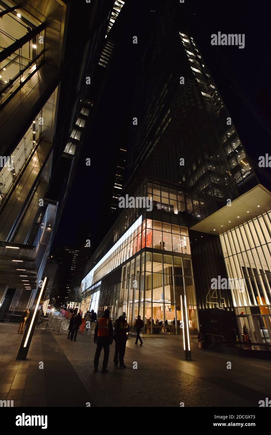 World trade center area at night hi-res stock photography and images ...