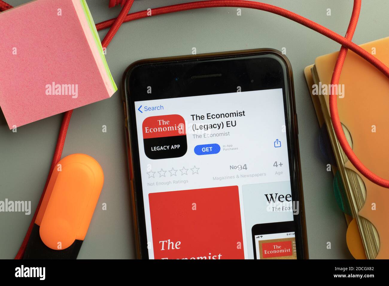 New York, United States - 7 November 2020: The Economist Legacy EU app ...