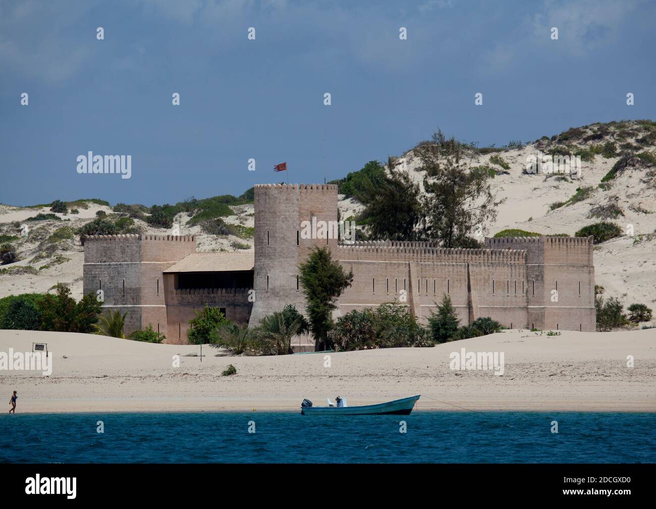 The fort hotel in the dunes, Lamu County, Shela, Kenya Stock Photo - Alamy