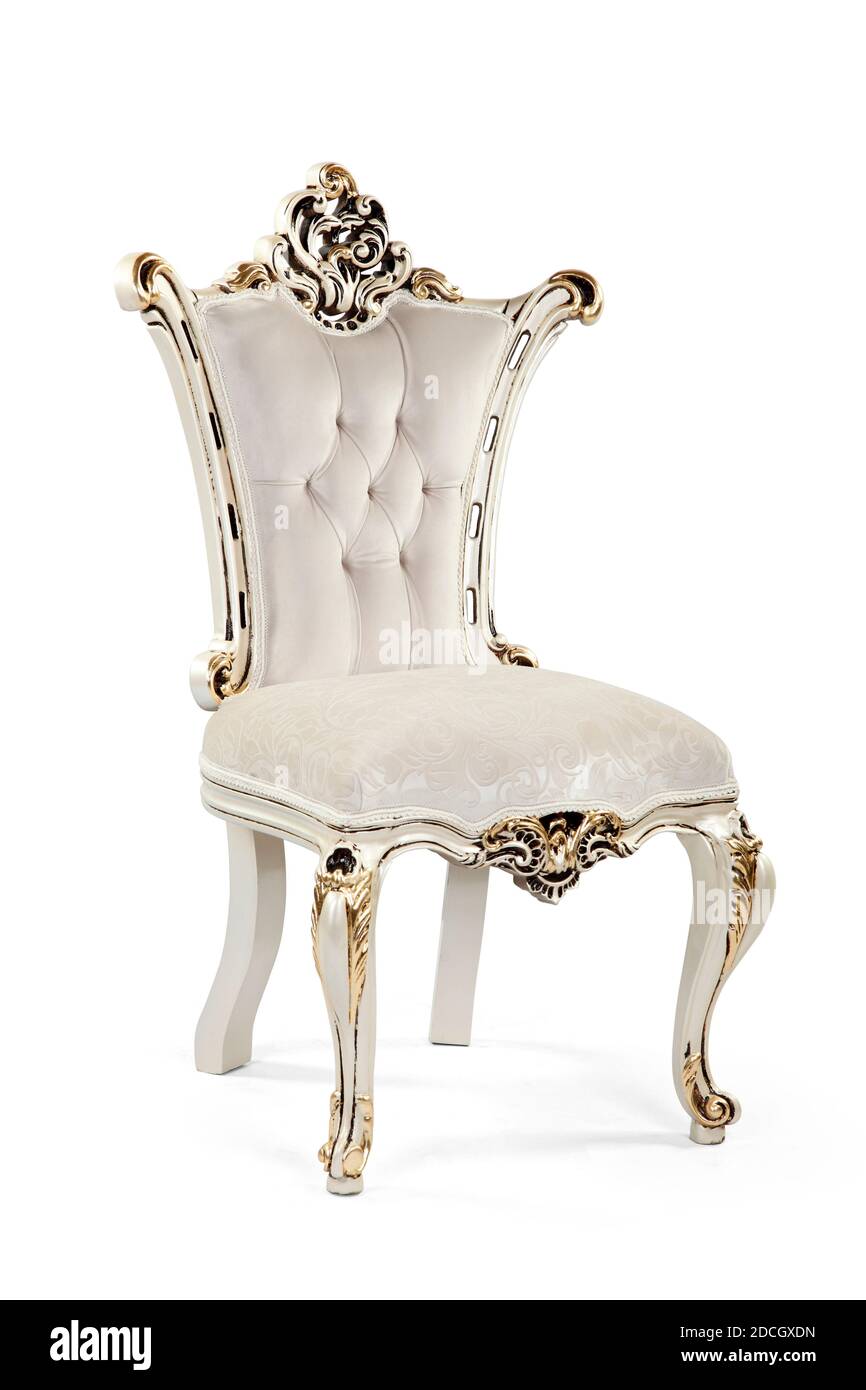 Classic single sofa isolated on white background. corner view Stock ...