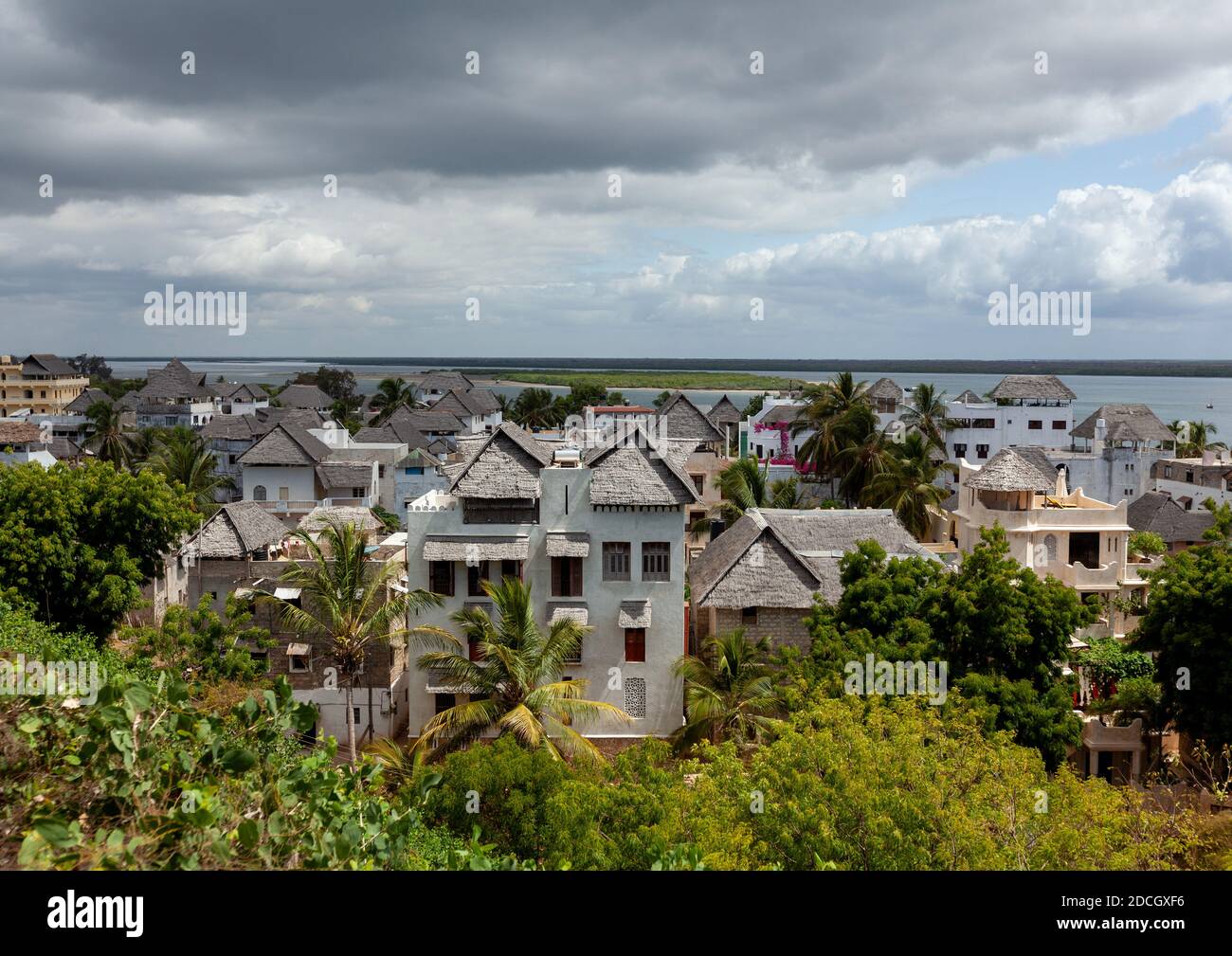 Stone townhouses and luxury mansions with thatched roofs, Lamu County ...