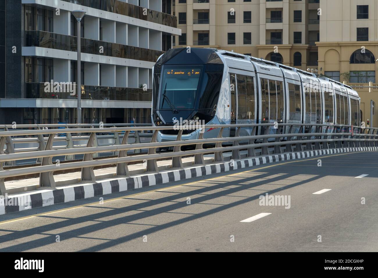 "Dubai, Dubai/United Arab Emirates - 10/29/2020: RTA Tram or Train on ...