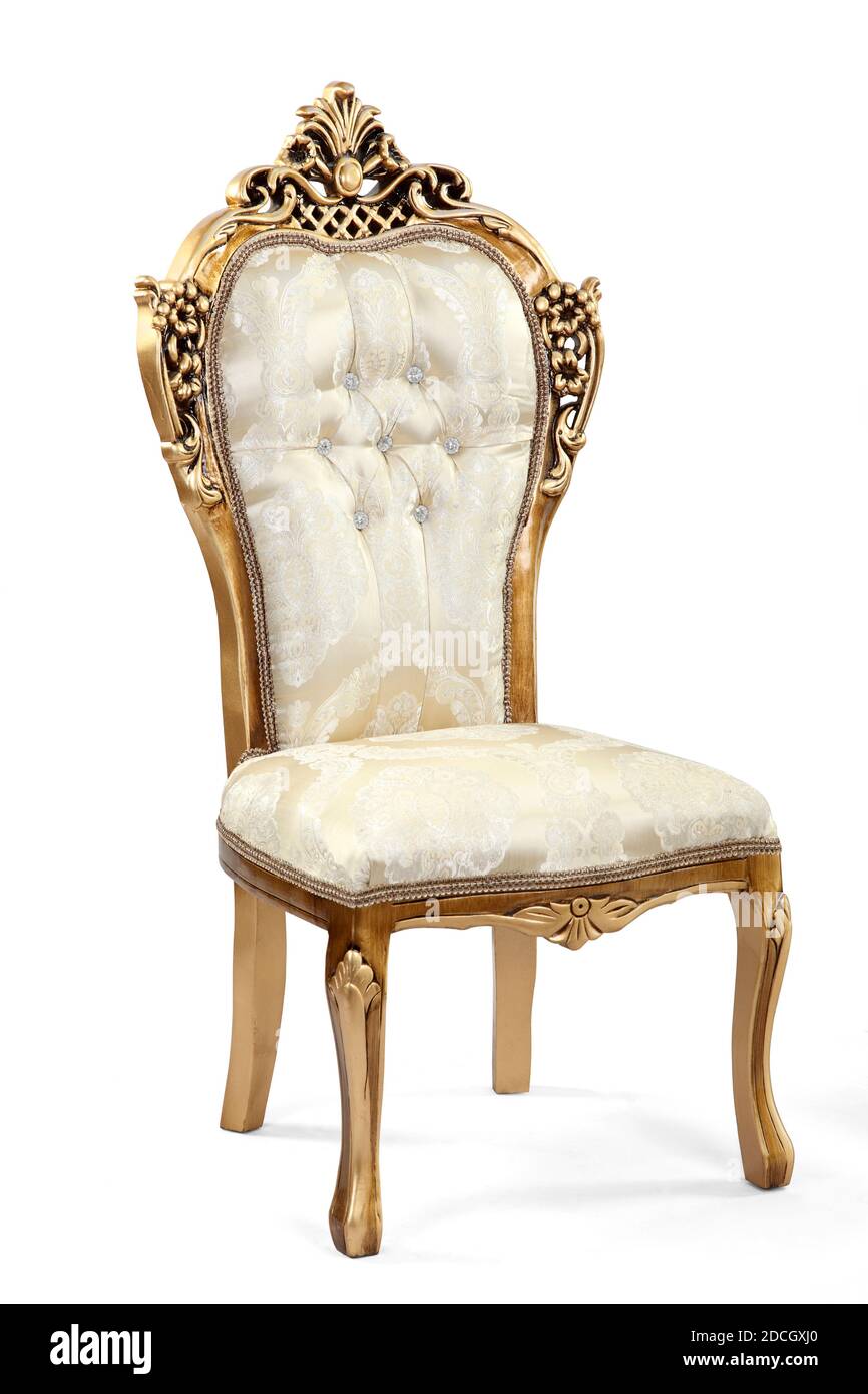 Classic single sofa isolated on white background. corner view Stock ...