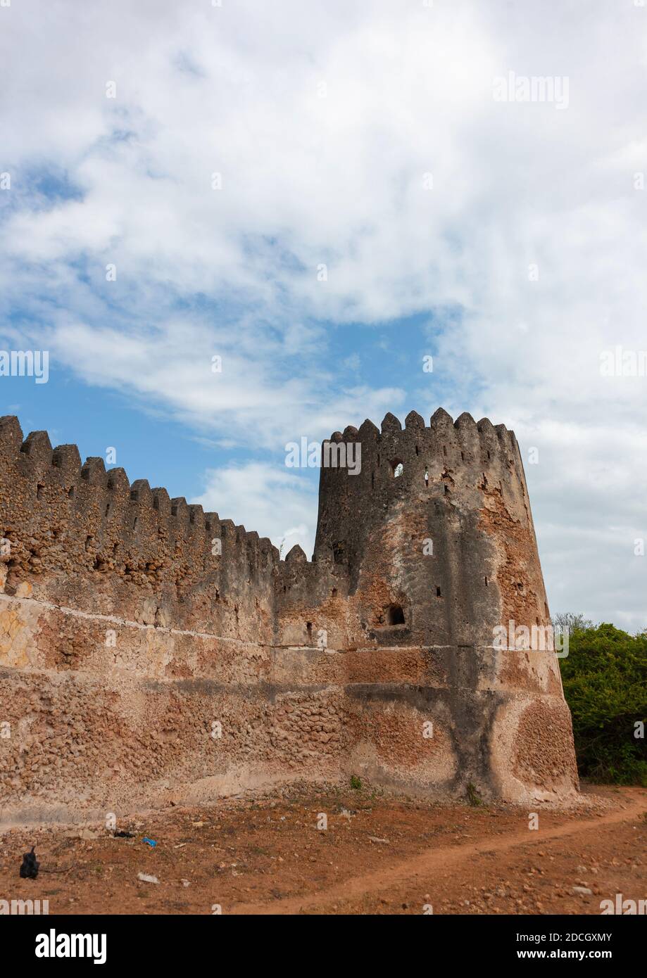 The old fort built by Bwana Mataka, Lamu County, Siyu, Kenya Stock ...