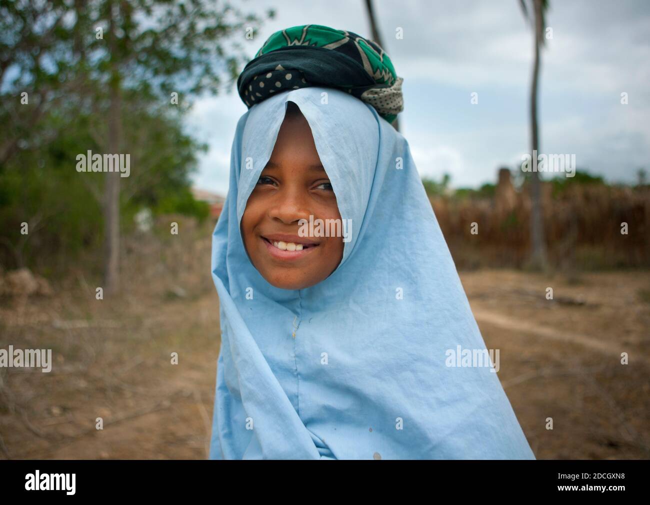 Portrait of a cute swahili girl, Lamu County, Pate Island, Kenya Stock ...