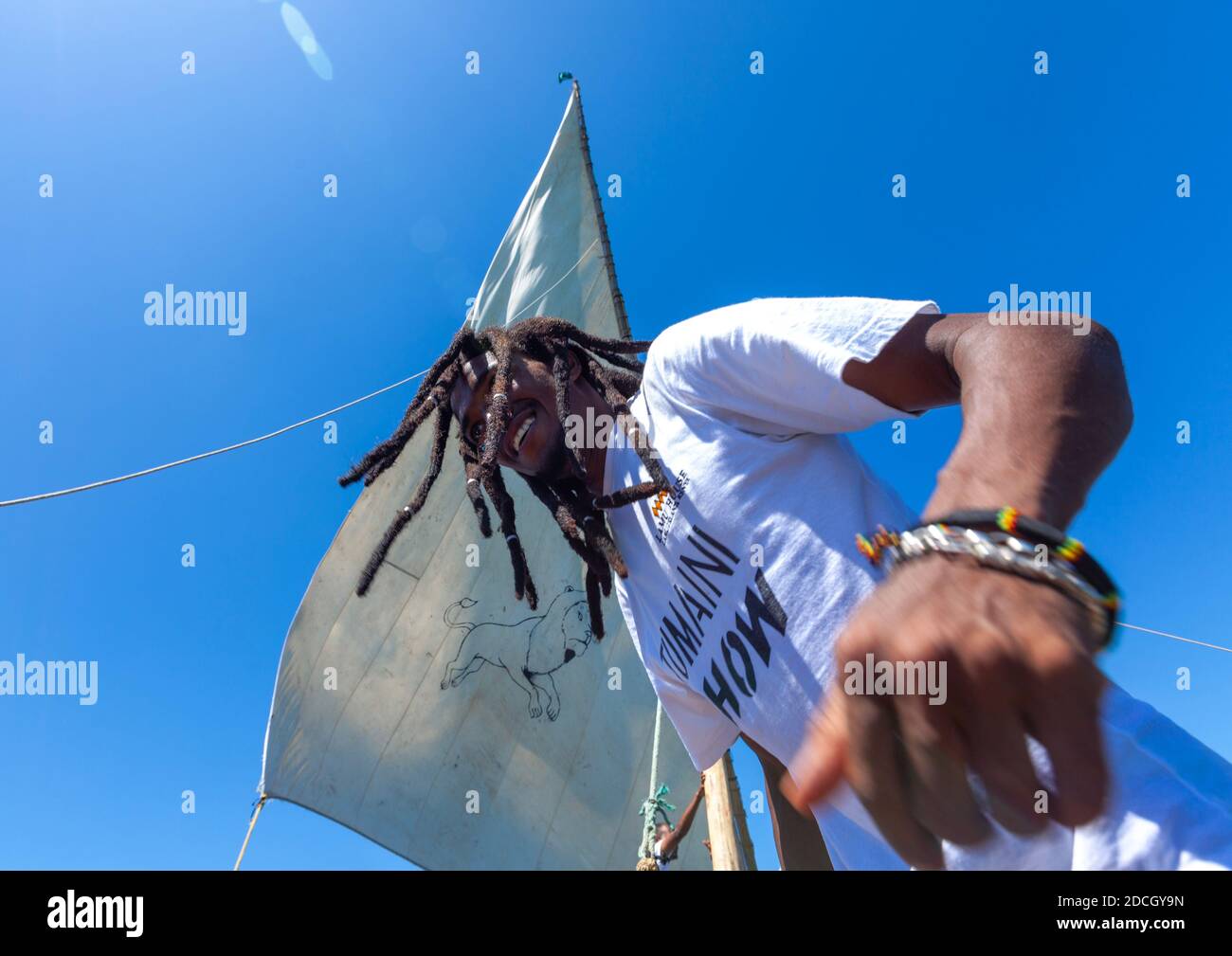 Dhow race during the Maulid festival, Lamu County, Lamu, Kenya Stock ...