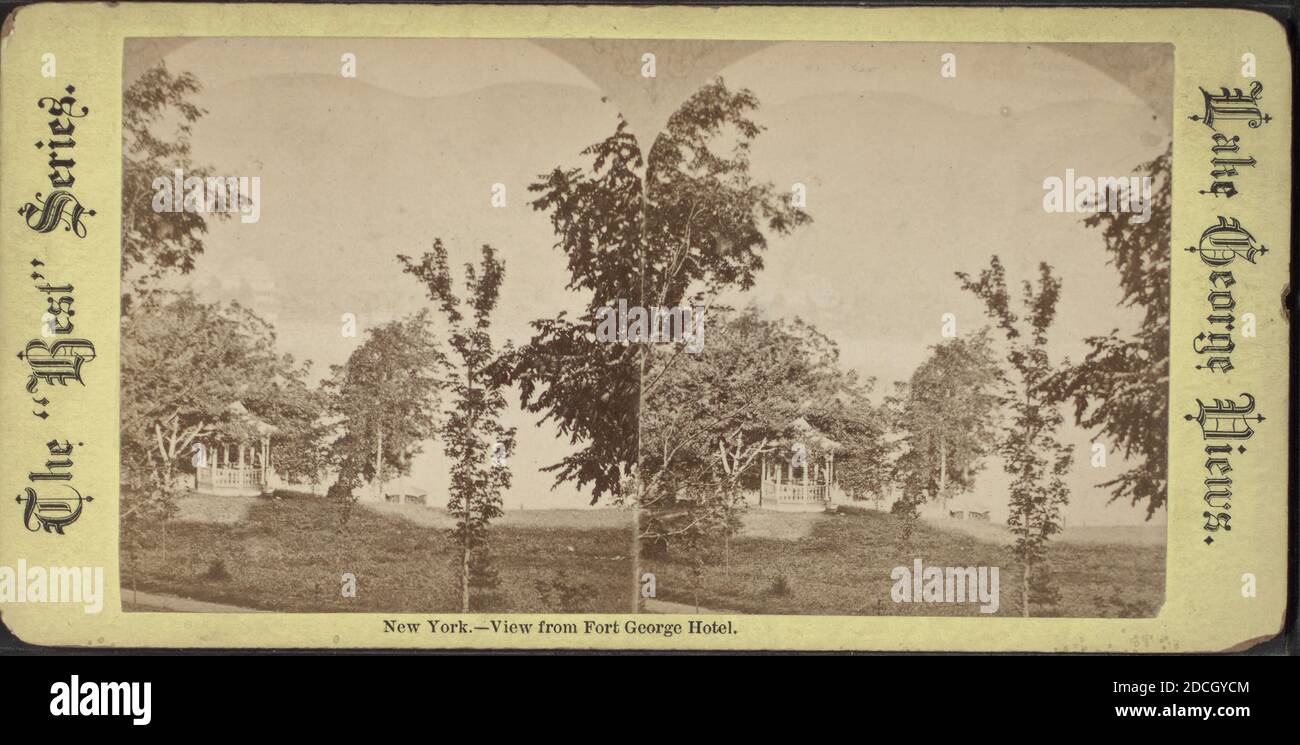 New York. View from Fort George Hotel., New York (State), George, Lake ...