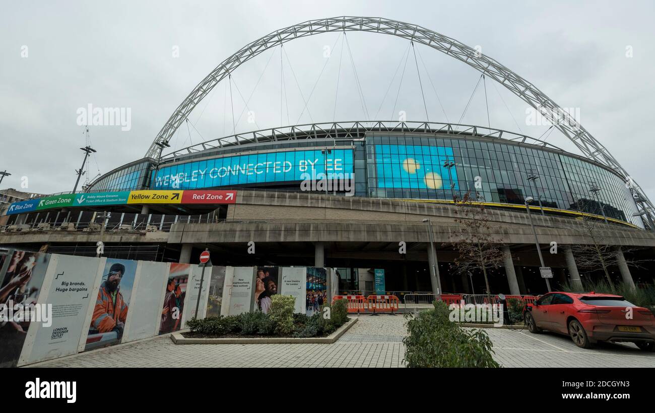 London, UK. 21 November 2020. Work continues to demolish the iconic ...
