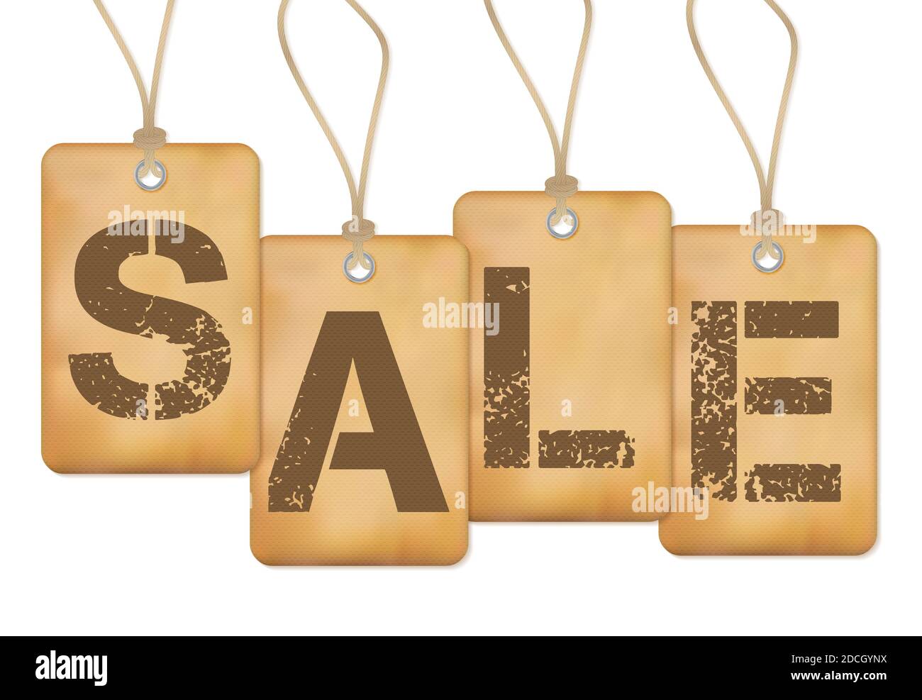 Sale Paper Old Label Illustration Stock Photo - Alamy