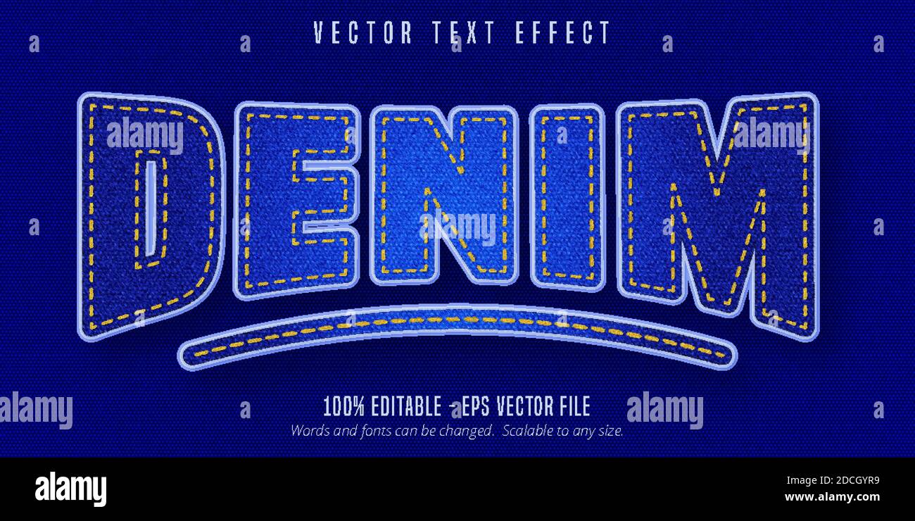 Denim font hi-res stock photography and images - Alamy