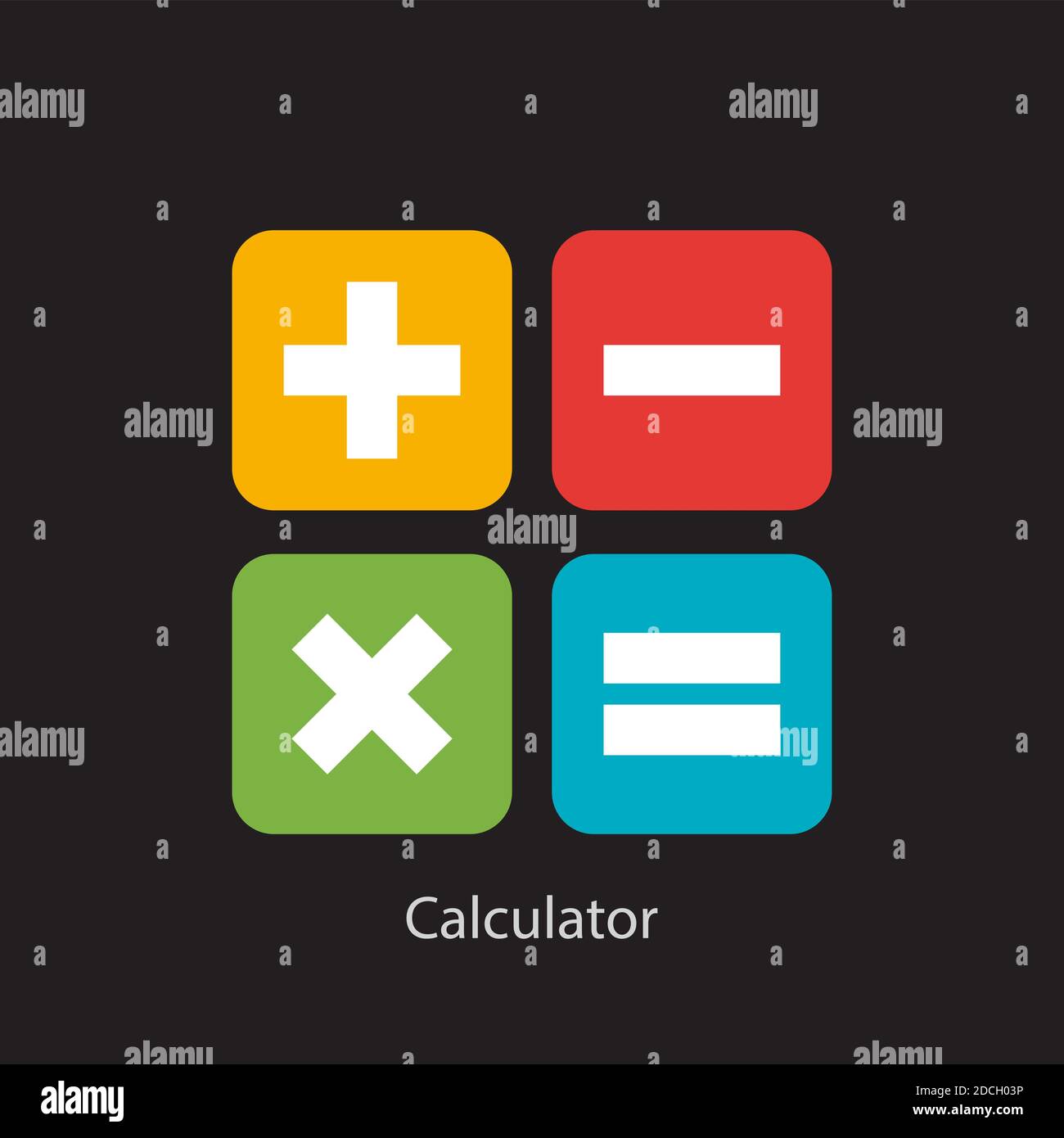 Calculator Sign Symbol Icon Illustration Stock Photo - Alamy