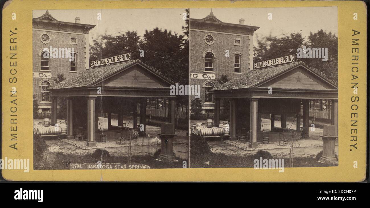 Saratoga Star Spring., 1875, New York (State), Saratoga Springs ...